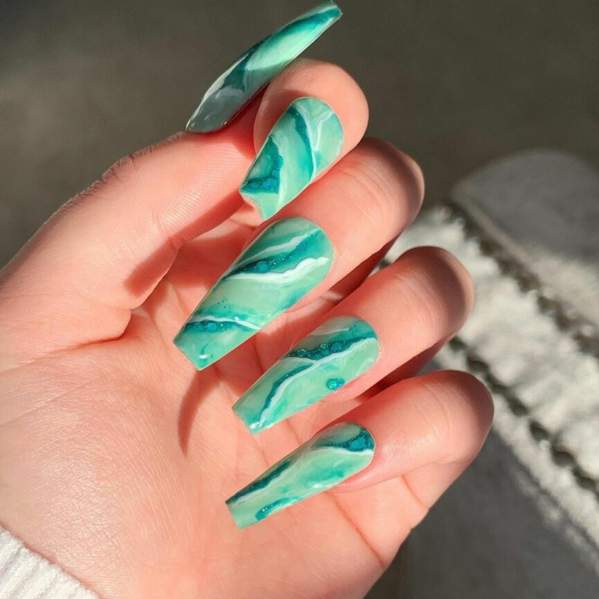 20 Groene Nageldesigns Om Iedereen Groen Van Jaloezie Te Maken